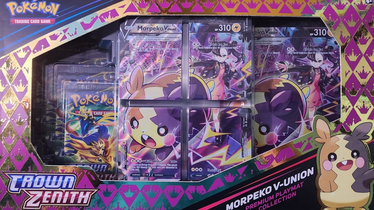 Pokemon TCG: Crown Zenith Premium Playmat Collection - Morpeko V-Union ...