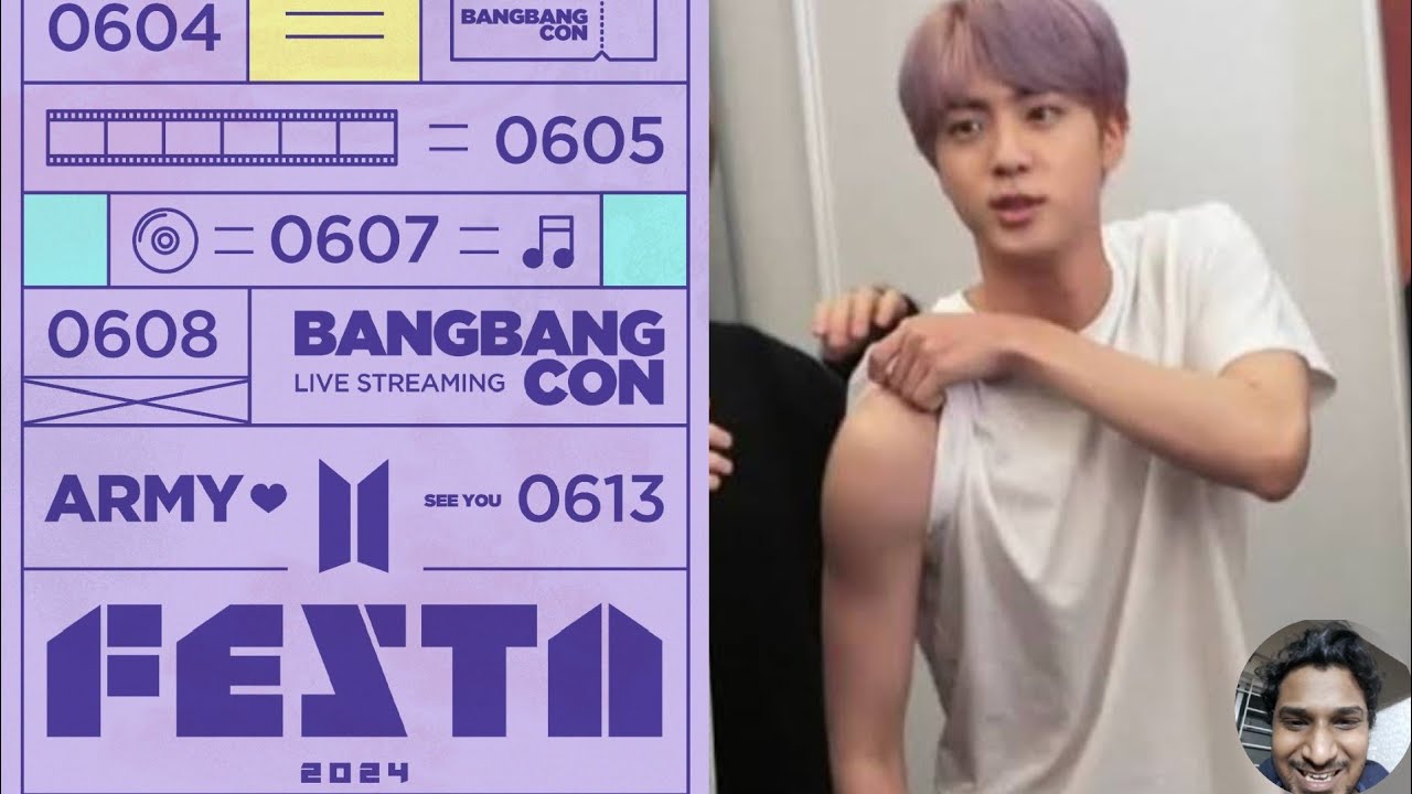 BTS Announced FESTA Timeline 2024, See You Jin on June 13th - YouTube