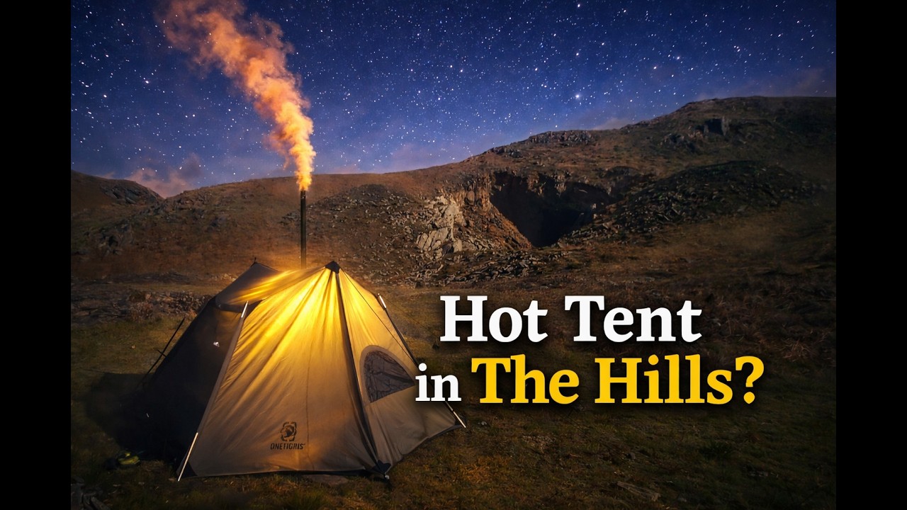 Hot Tent Camping in the One Tigris Solo Homestead in the Hills? - YouTube