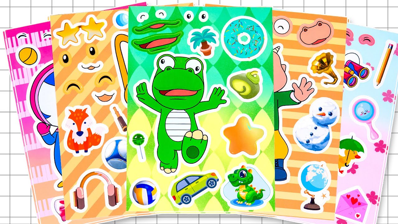 PORORO STICKER BOOK MAKEOVER | CREATIVE ACTIVITIES WITH CRONG, PORORO ...