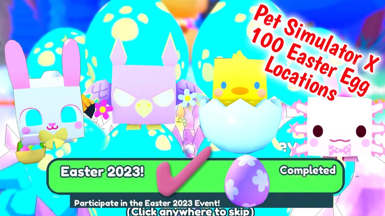 100 Easter Eggs locations Pet Simulator X #petsimx #roblox #robloxgames ...