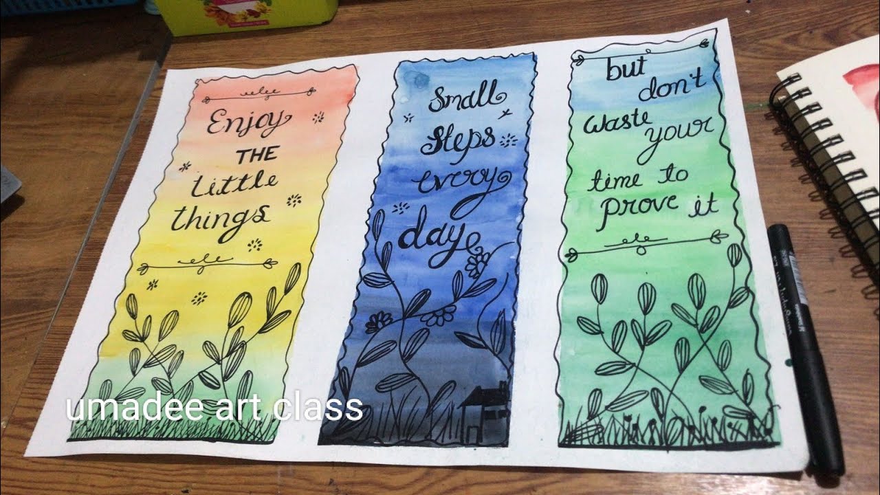 water colour painting 🎨🖌️/Day-3/morden calligraphy with watercolor ...