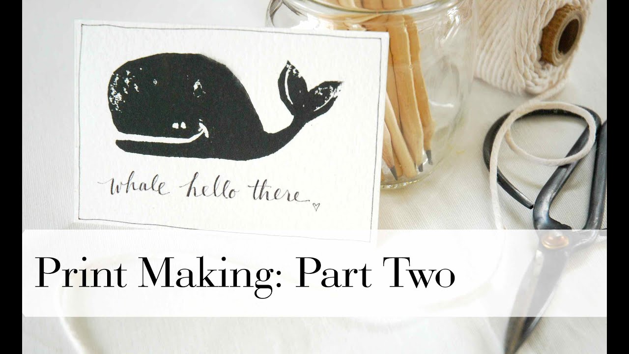 Print Making Tutorial PART 2: Ink and Print Your Stamp - YouTube