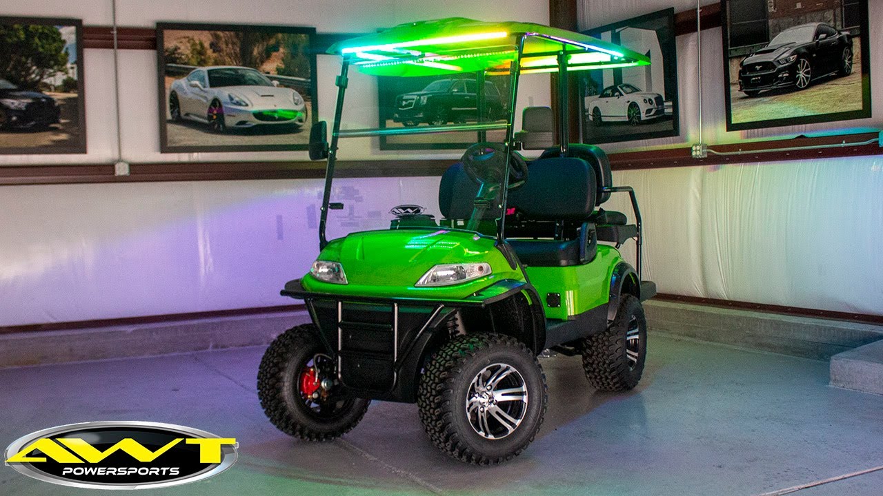 AWT Powersports - Advanced EV EV1-4L Lime Green 4 Passenger Golf Cart ...
