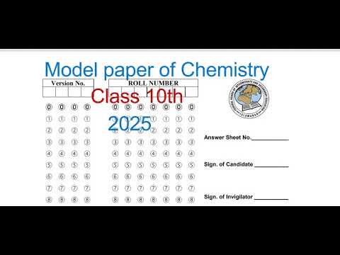 Model Paper Of Chemistry Class 10th 2025 Fbise#fbise_exams federal ...