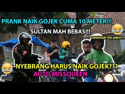 PRANK PESAN GOJEK CUMA BUAT NYEBRANG!!! AUTO BAKU HANTAM???