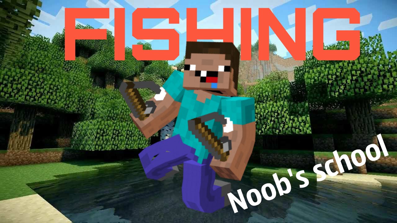Minecraft - Noob's school - How to fish - YouTube