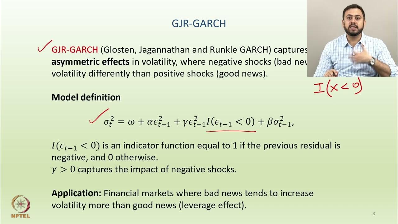 Week 10: Lecture 49: GARCH Model Extensions - YouTube
