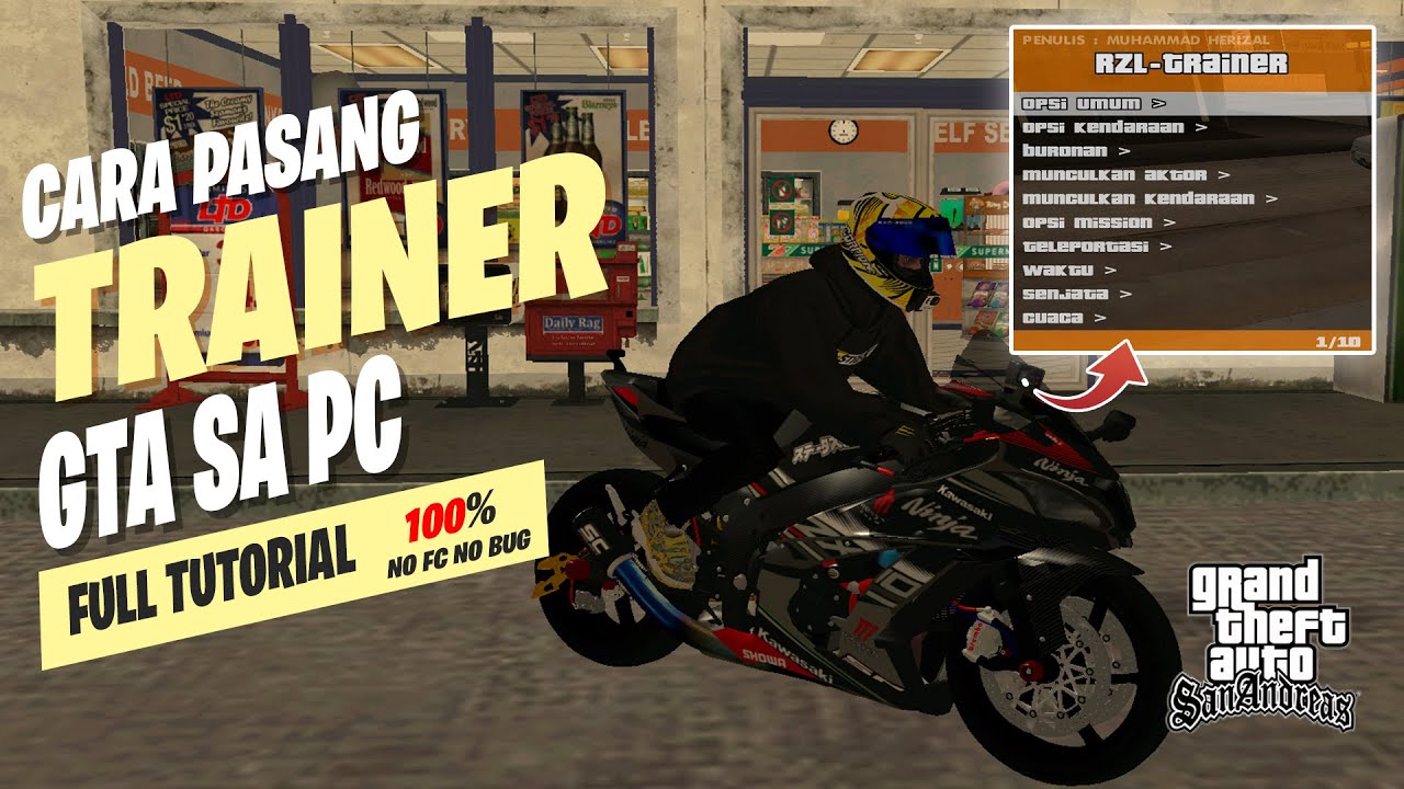 CARA PASANG MOD TRAINER DI GTA SA PC || BANYAK FITUR KEREN - YouTube