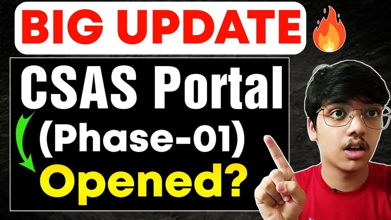 🔥Finally DU CSAS Phase 1 Portal Open Confirmed 🥳 | Last Date? - YouTube