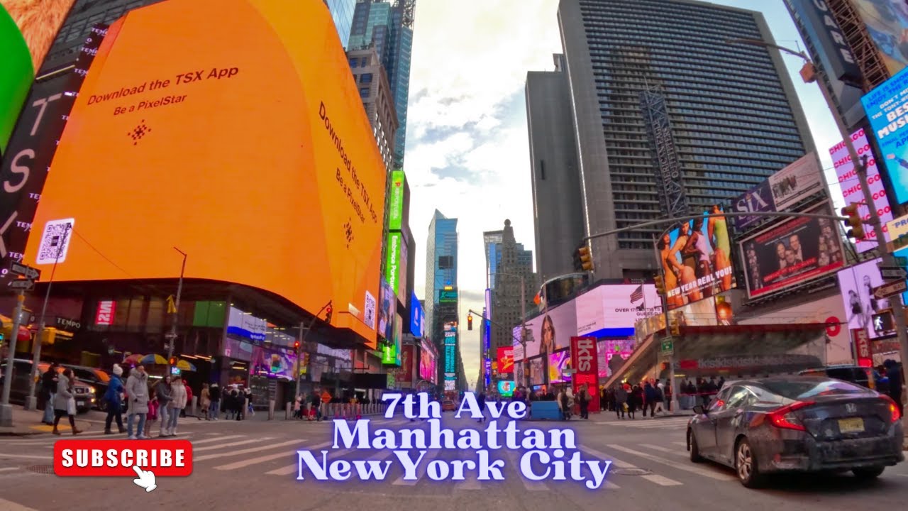 Driving on 7th Ave Manhattan | New York City 4K - YouTube