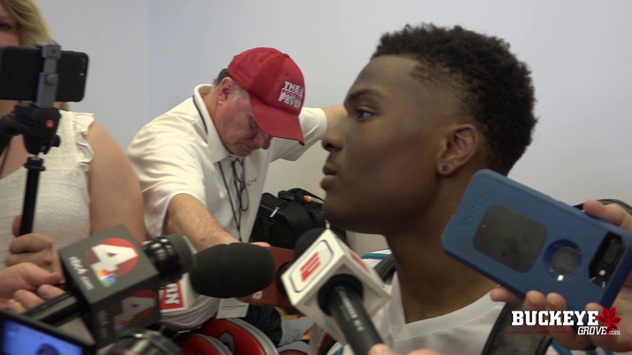 Dwayne Haskins talks spring practice and Buckeyes QB battle - YouTube