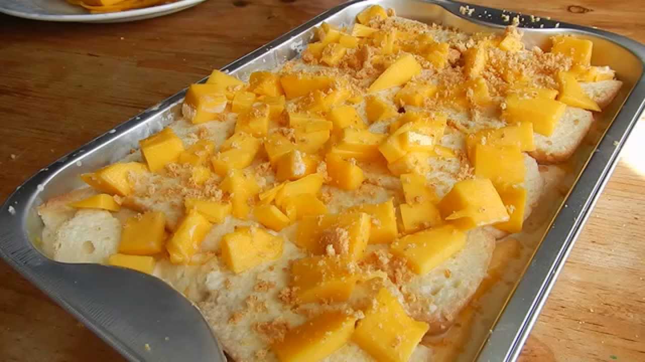 Mango Float Dessert Recipe Final Garnish - YouTube
