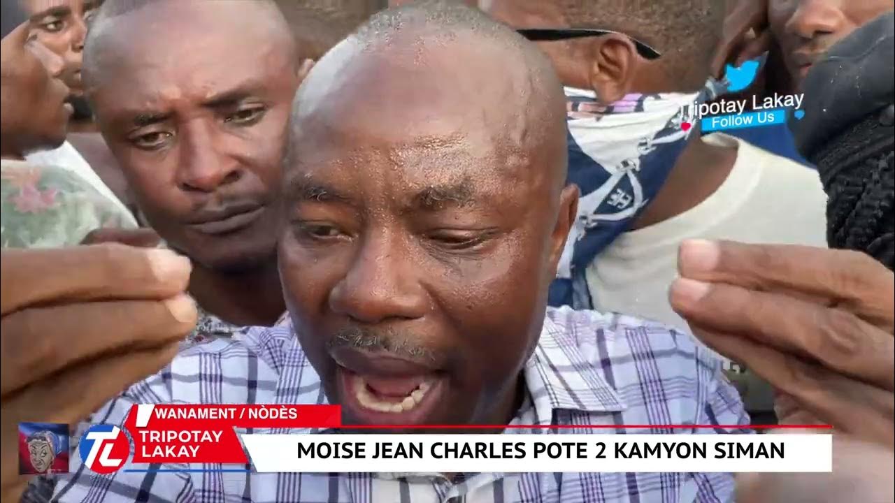 Flash! Moise Jean Charles fenk debake wanamen ak 2 kamyon siman pou kontinye kanal la. - YouTube