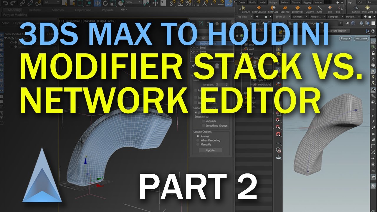 3DS MAX to HOUDINI - Transition - Modifier Stack vs. Network Editor ...