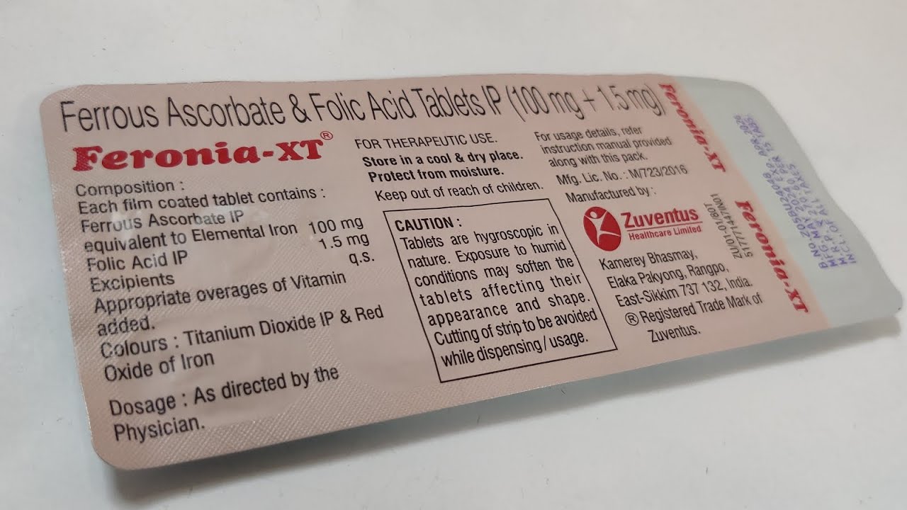 Feronia XT Tablet Price Per Sheet | Iron Tablet for Women | Looks ...