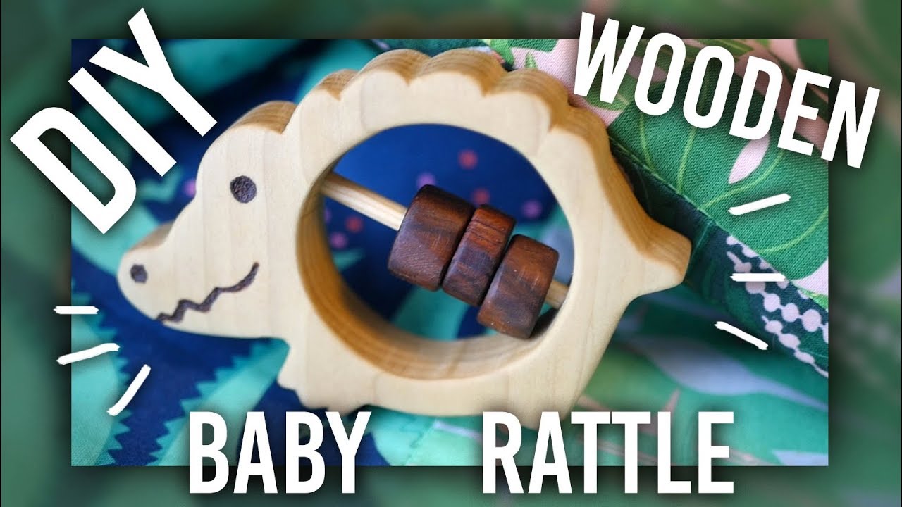 Wooden Gator Baby Rattle - DIY - YouTube