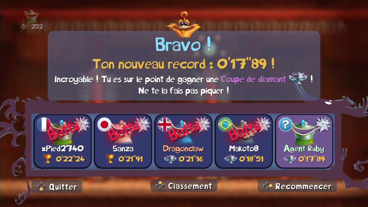 Rayman Legends Switch The Dojo Speed 17"89 Daily Extreme Challenge 10 ...