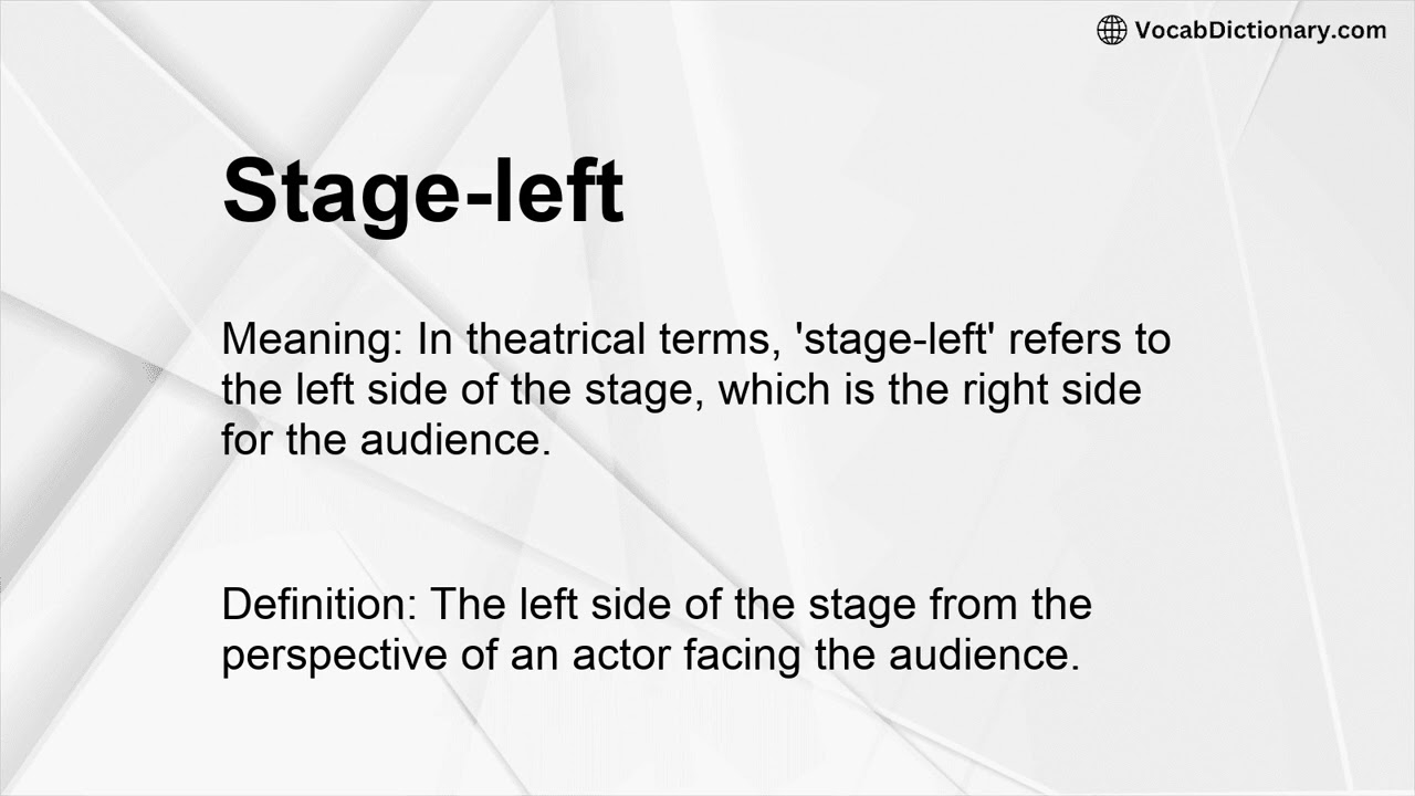 Stage Left? Finally Defined! (You Won't Believe This!) - Eresources.blog