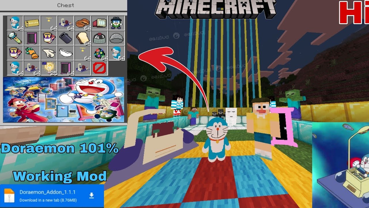 Doraemon New Add-on For Minecraft Pocket Edition and tutorial # ...