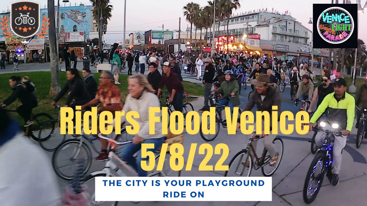 Riders Flood Venice - LA Ariel Rider, VELP- 5/8/22, Stubborn bus doesnt ...
