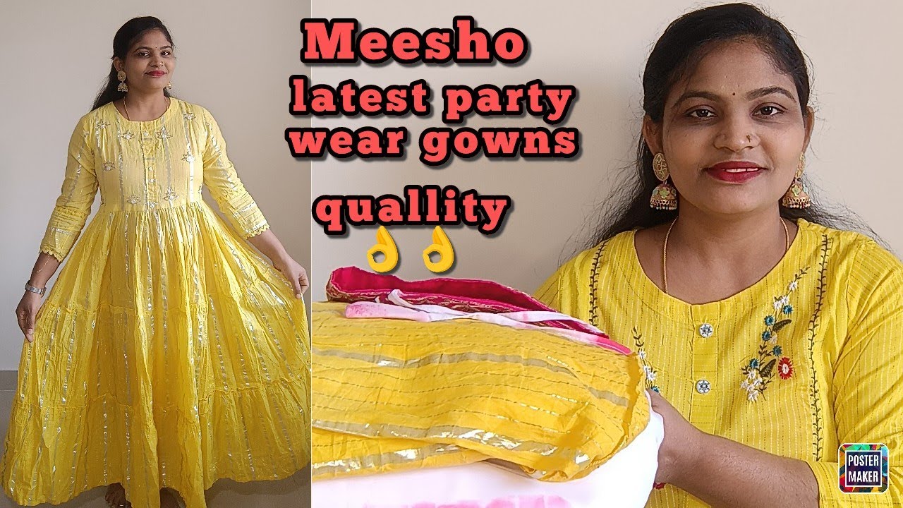 Meesho # most trending party wear long gowns 100% Recommend quallity👌👌 ...