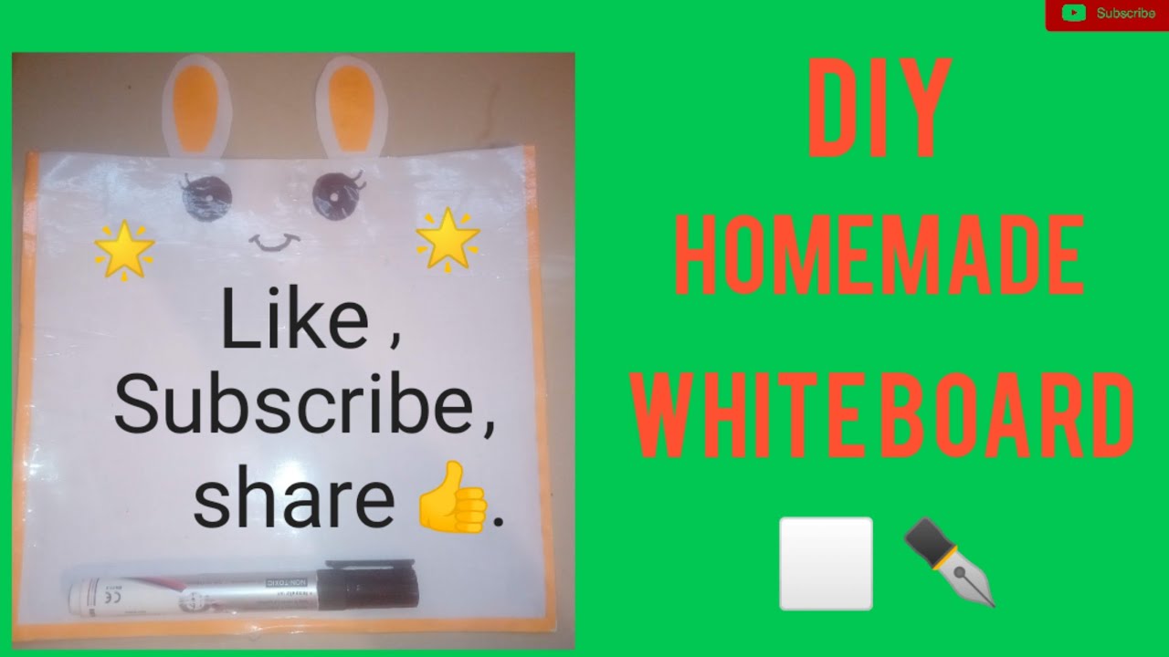 # Diy homemade whiteboard/ Simple and easy whiteboard ⬜⬜. - YouTube