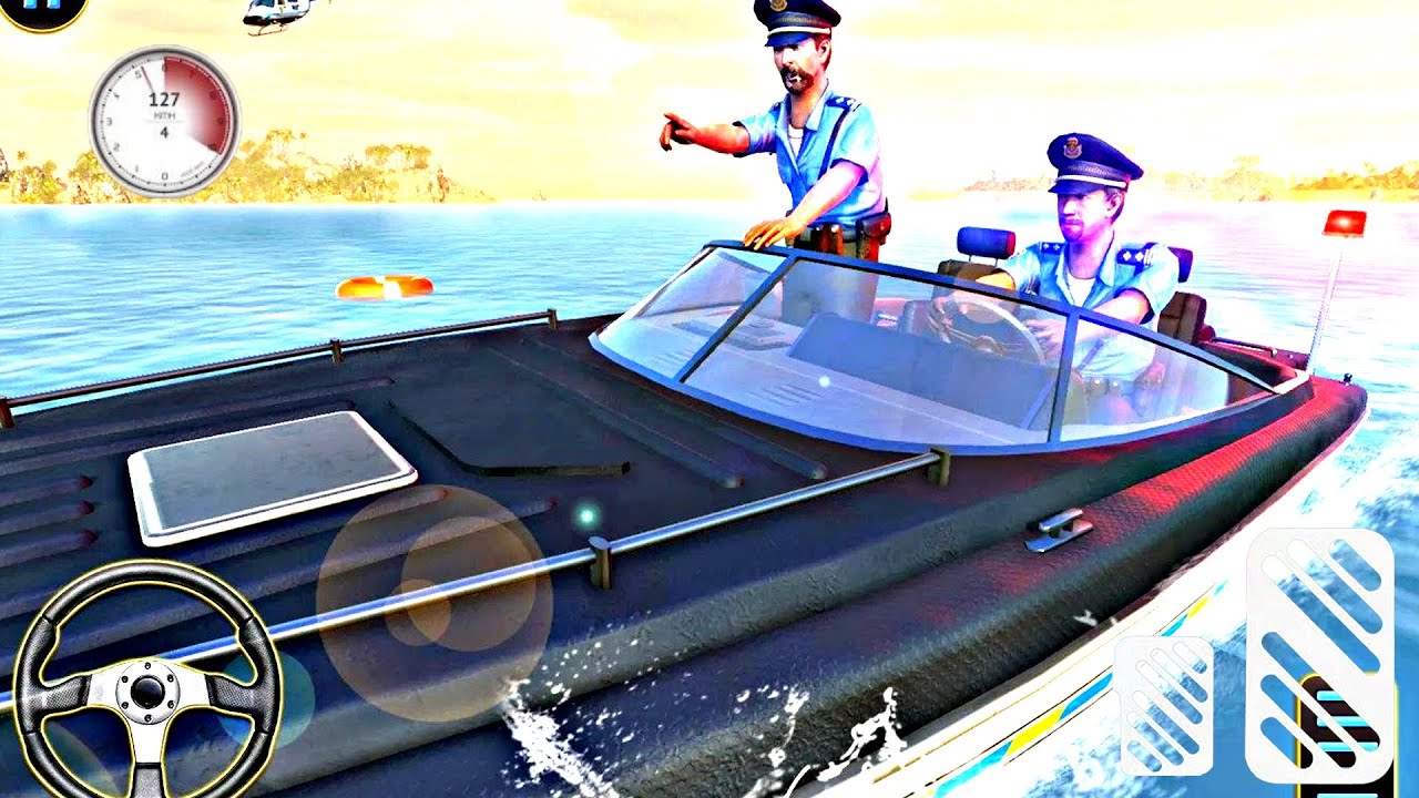 Police Speed Boat Gangster Chase Crime Police Boat Chase Mission US ...