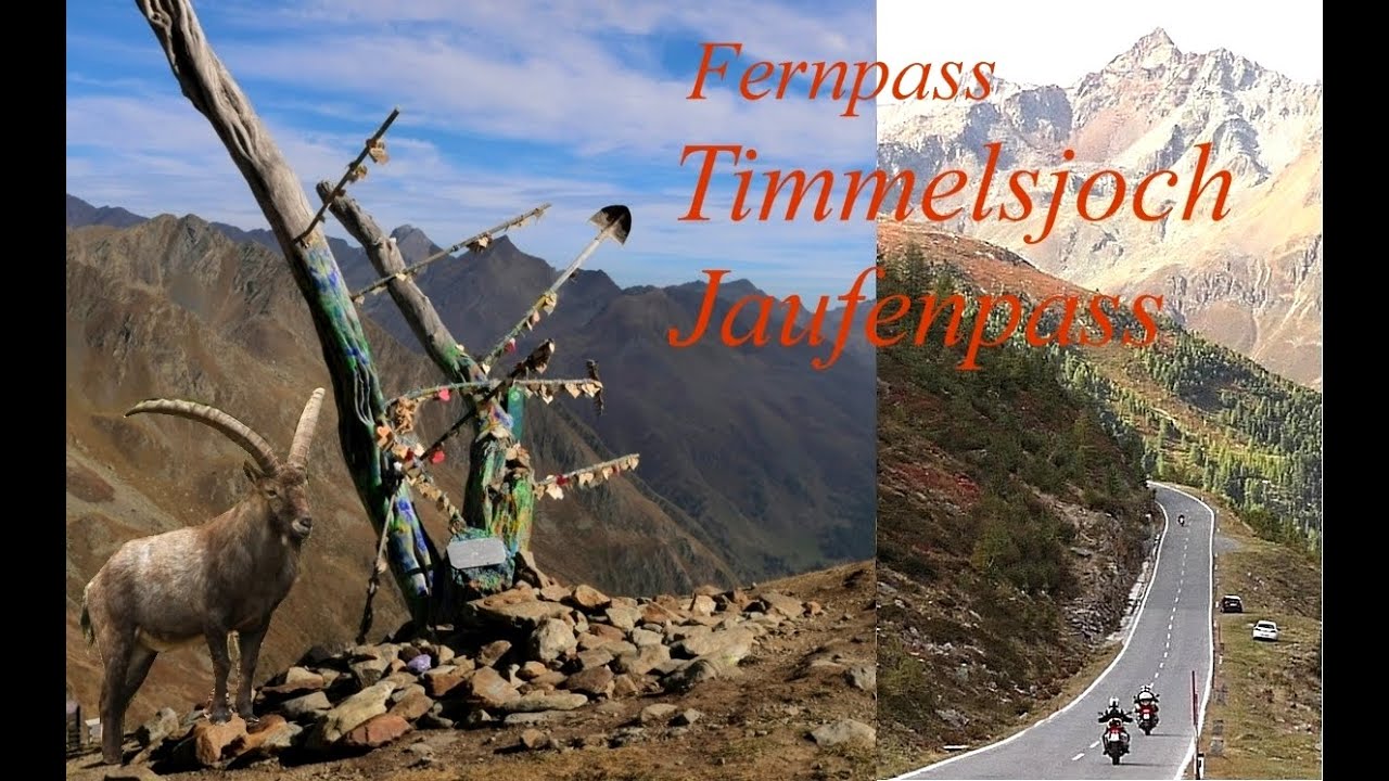 Fernpass, Timmelsjoch Hochalpenstraße, Jaufenpass + 52 Kehren. Alpen ...
