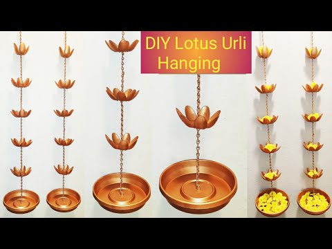 DIY Lotus Urli Hanging | Home Decor Wall Hanging Urli |Housewarming and ...