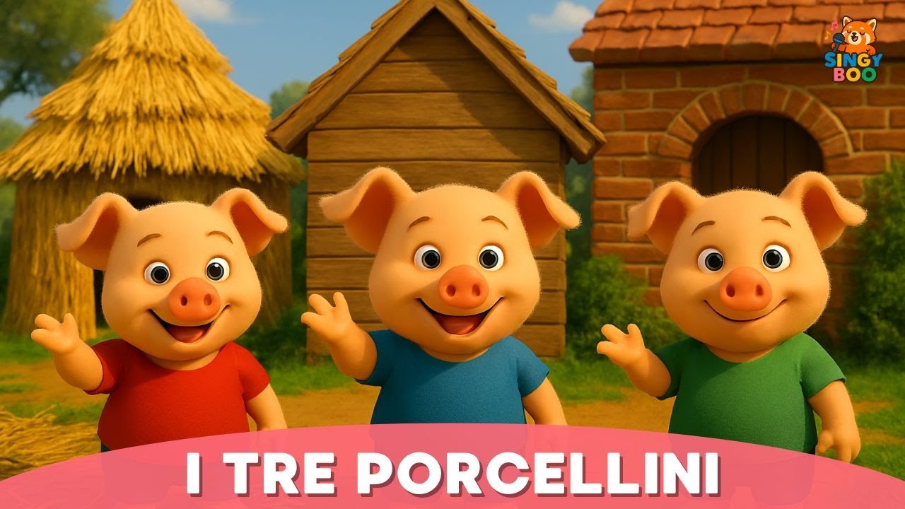I Tre Porcellini 🐷 | SingyBoo | Canzoni per Bambini | Storie per ...