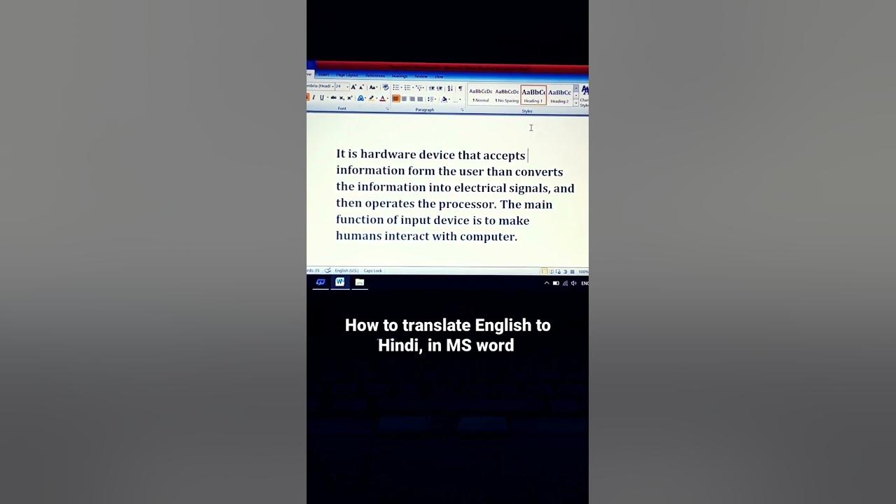 how-to-translate-english-to-hindi-in-ms-word-youtube