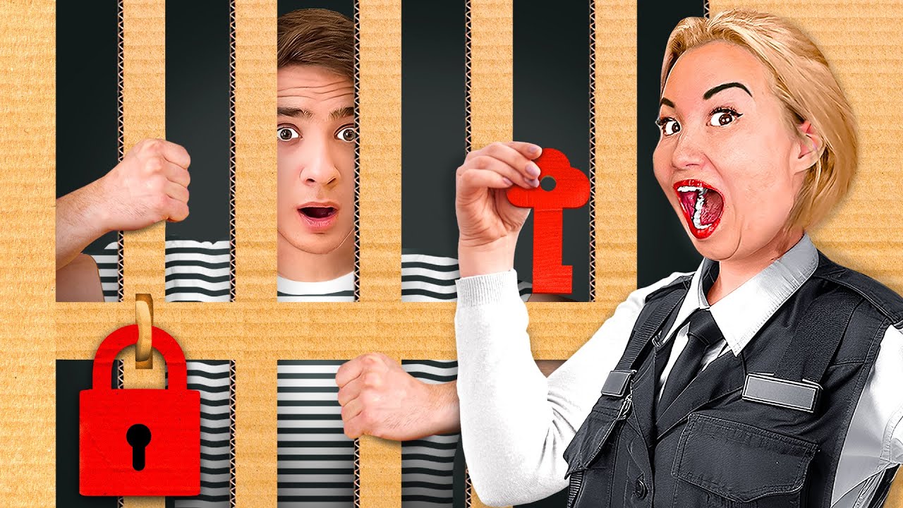 BOX FORT PRISON ESCAPE Challenge - YouTube