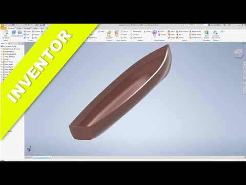 Bootsrumpf - Boat Hull - Inventor 2023 Training - Part Design - YouTube