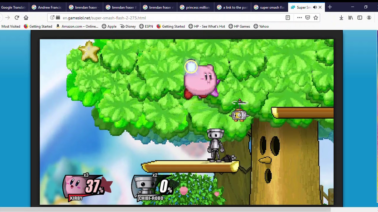 Super Smash Flash 2 - Kirby vs Chibi-Robo - YouTube