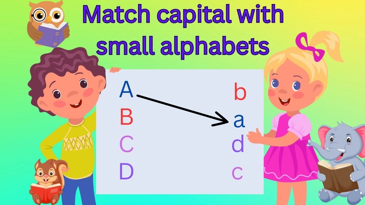 Match Capital and Small Alphabets | Match Capital to Small Letters ...