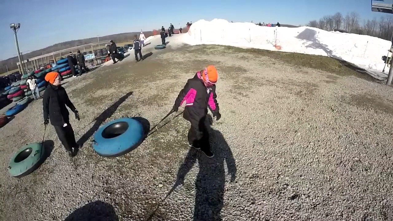 Snow tubing at mad river mountain 2016 - YouTube