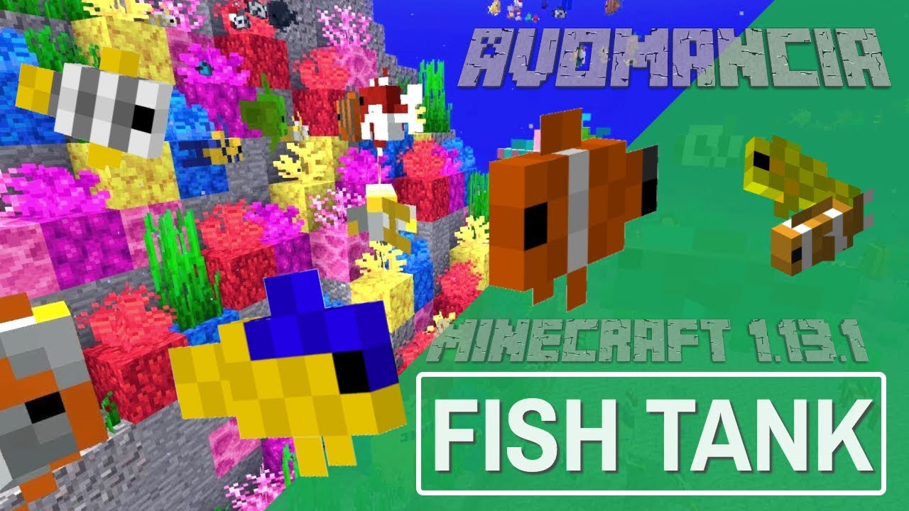 How to make a FISH TANK in Minecraft Update Aquatic 1.13.1 | Avomancia ...