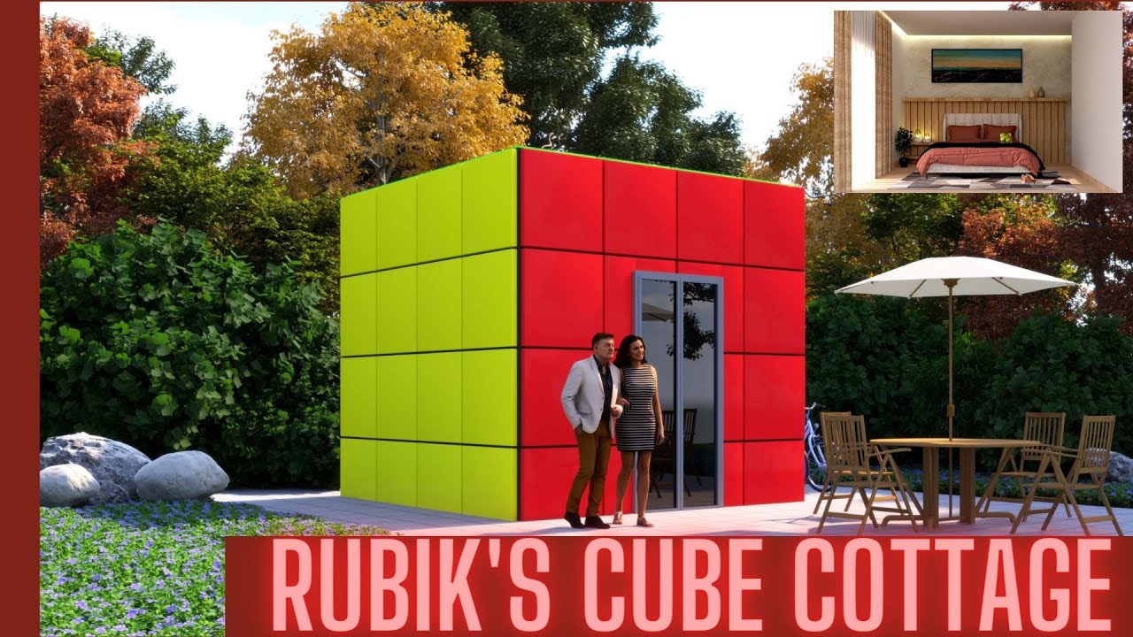 RUBIK'S CUBE COTTAGE WITH INTERIOR - YouTube