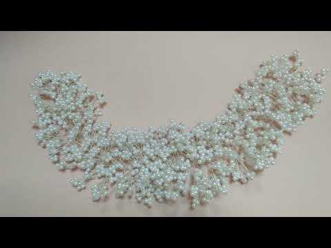 İNCİLİ BÜYÜK GELİN TACI SAÇ AKSESUARI