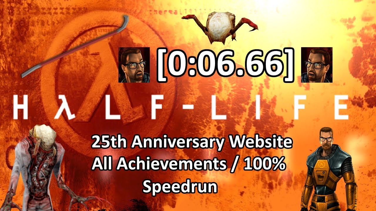 Half-Life 25th Anniversary Website 100% Speedrun [0:06.66] WR - YouTube