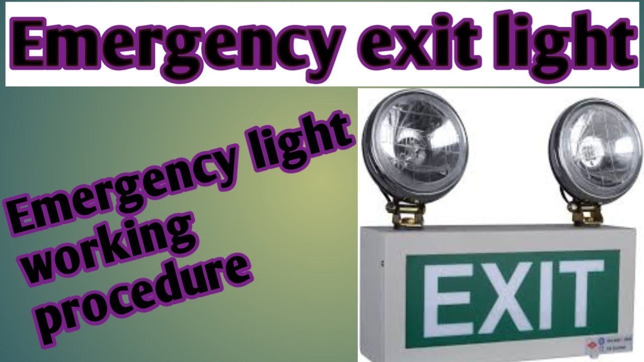 Emergency exit light/Emergency light working procedure - YouTube