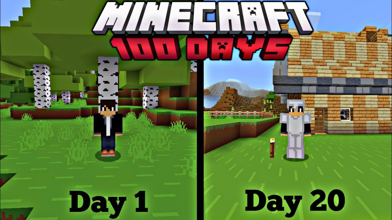 Minecraft trailer ကမ္ဘာမှာအသက်ရှင် ကြမယ်။ [Minecraft 100 day] part 1 ...