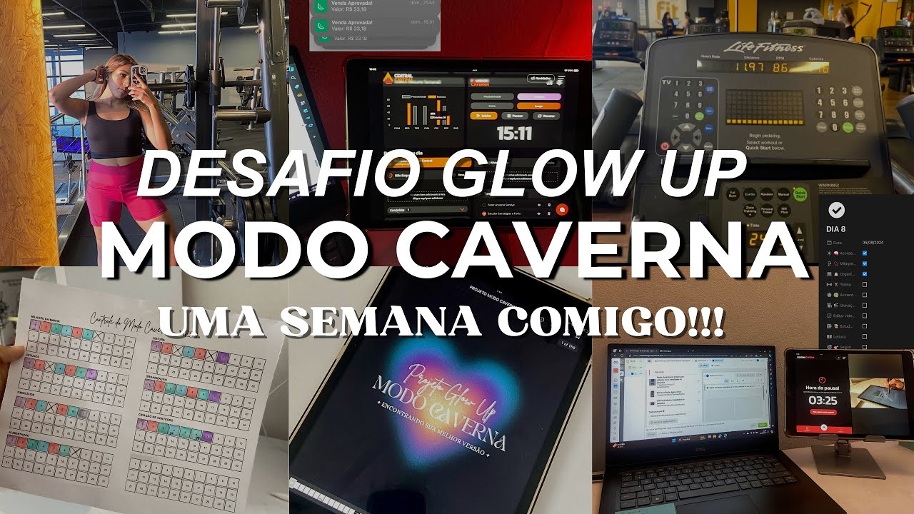 Desafio de GLOW UP no MODO CAVERNA - SEMANA TODA, ROTINA COMPLETA! - YouTube