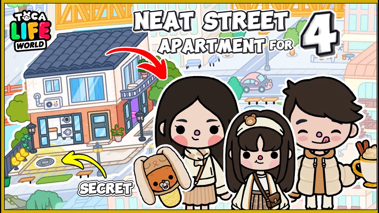 Aesthetic Family in Neat Street Apartment🧺Toca Boca House Ideas🍂 House ...