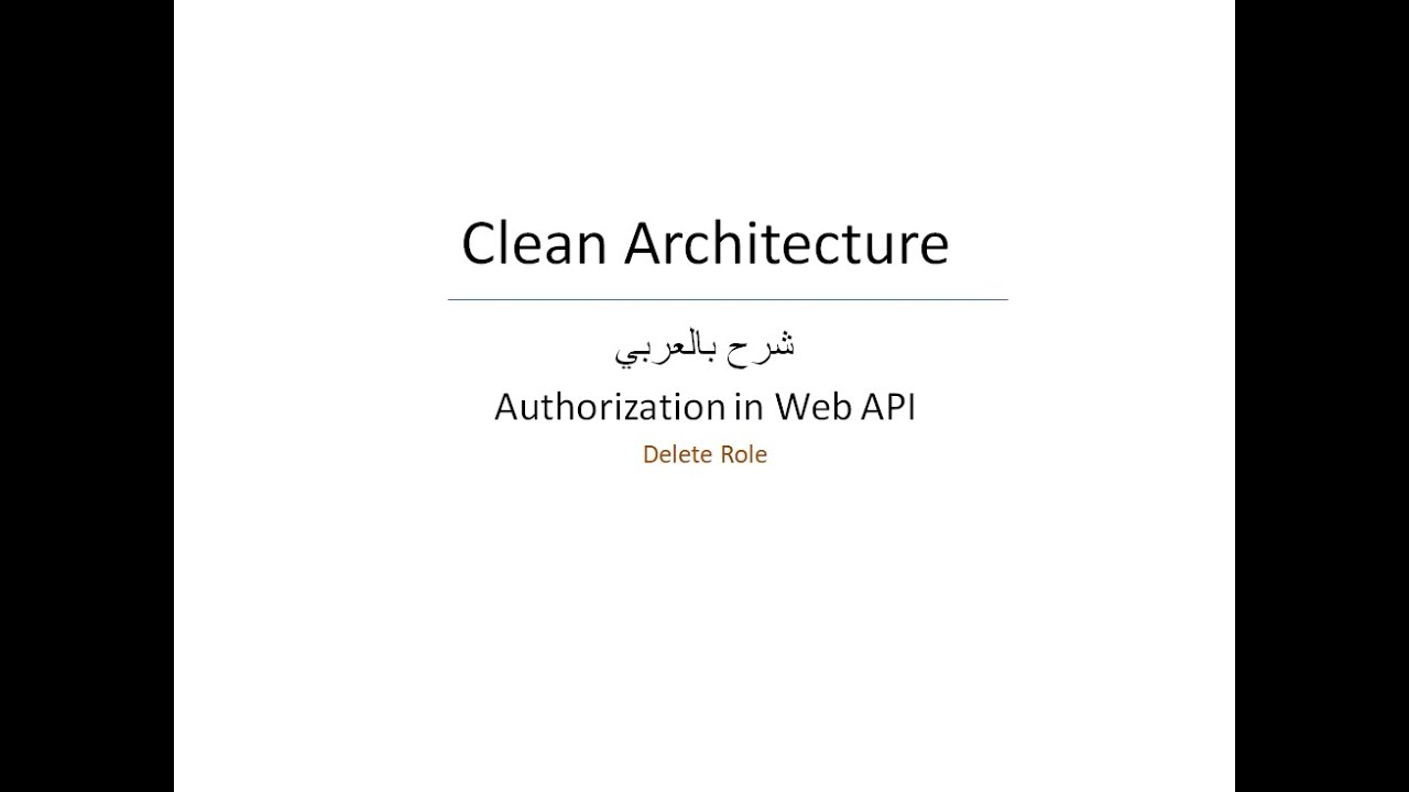 46.Delete Role in Web API In Clean Architecture شرح بالعربي - YouTube