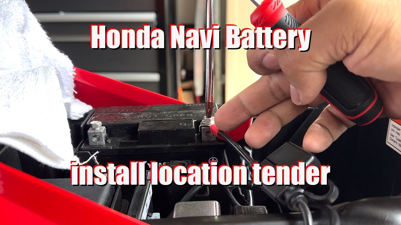 Honda Navi Battery install location and tender - YouTube