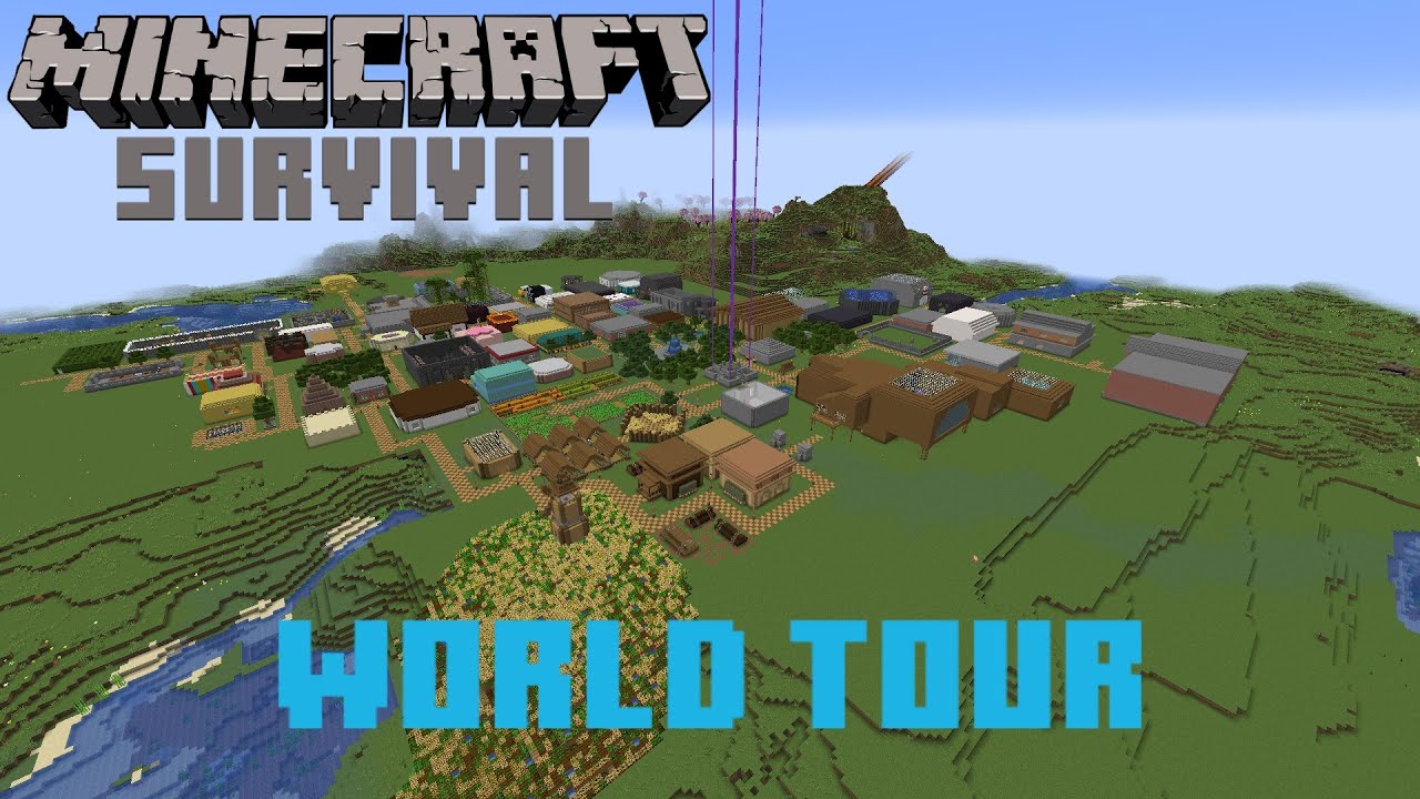 4500+ Day Minecraft Survival Realm World Tour - YouTube