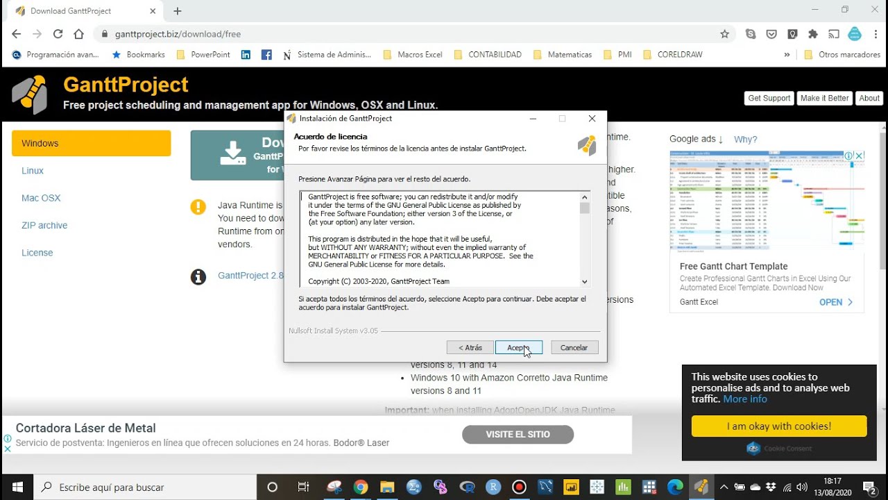Instalar GanttProject para Windows 10 | Gestión de Proyectos - YouTube
