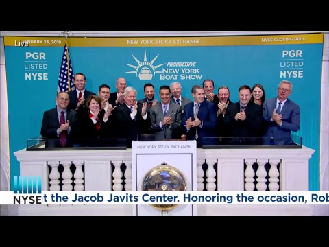 Progressive rings the NYSE Closing Bell celebrating the 114th NY Boat ...